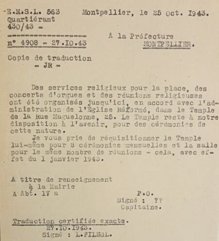 Maguelone, un temple à l'heure de l'occupation - Presse régionale ...